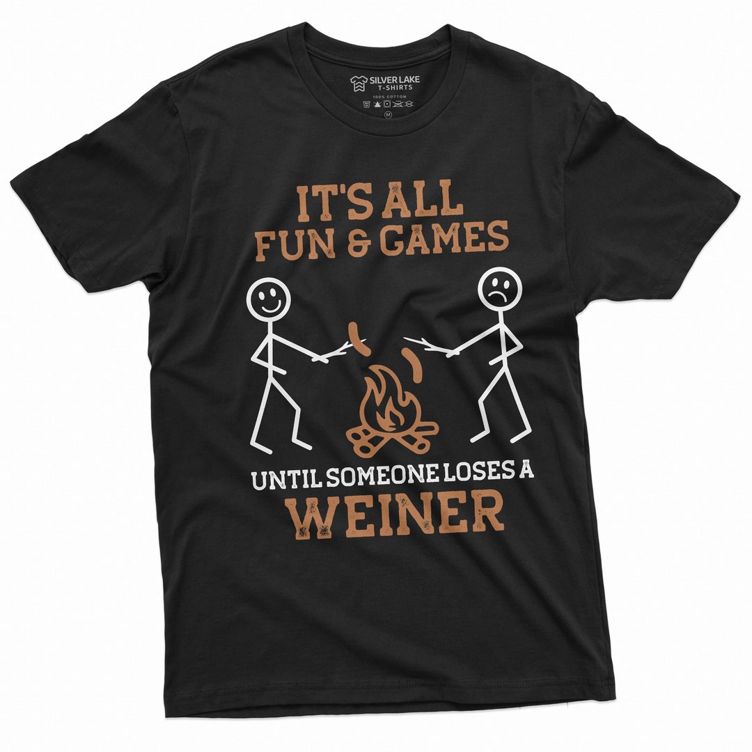 Funny BBQ Shirt Men's Grilling T-shirt Cool Outdoor Shirt Weiner Lover ...