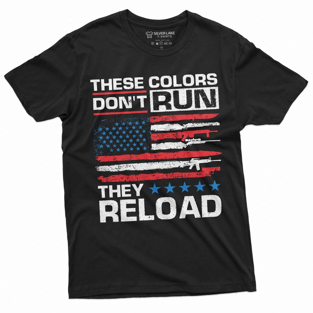 Men's Second Amendment Shirt USA Flag Guns Patriotic T-shirt Pro Trump ...