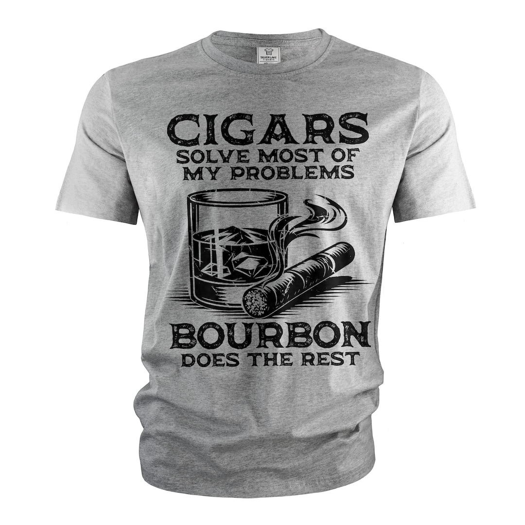 Men's Cigars T-shirt Cigar Bourbon Shirt Funny Gift Father's Day Gift ...