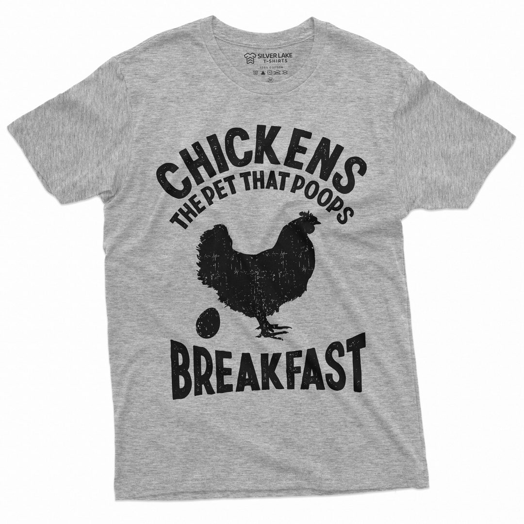Funny Chicken Shirt Chicken That Poops Breakfast T-shirt Chicken Lover ...