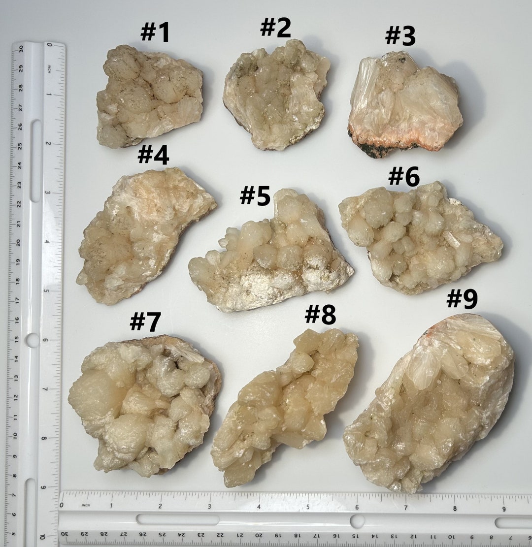 Stilbite Zeolites raw Clusters LOT 2 - Etsy
