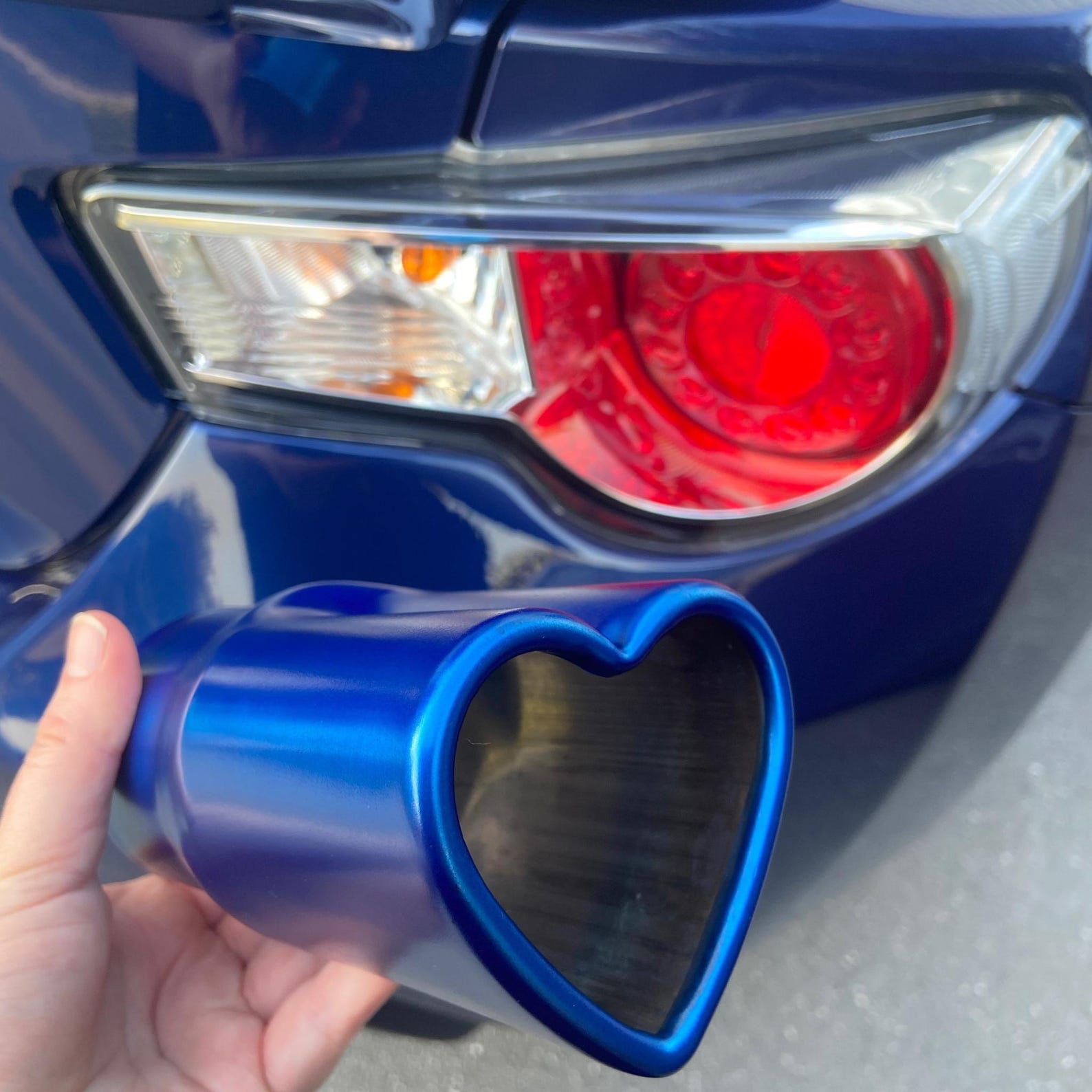 Metallic Blue Heart Exhaust Tip – Weld-On Stainless Steel - Etsy México