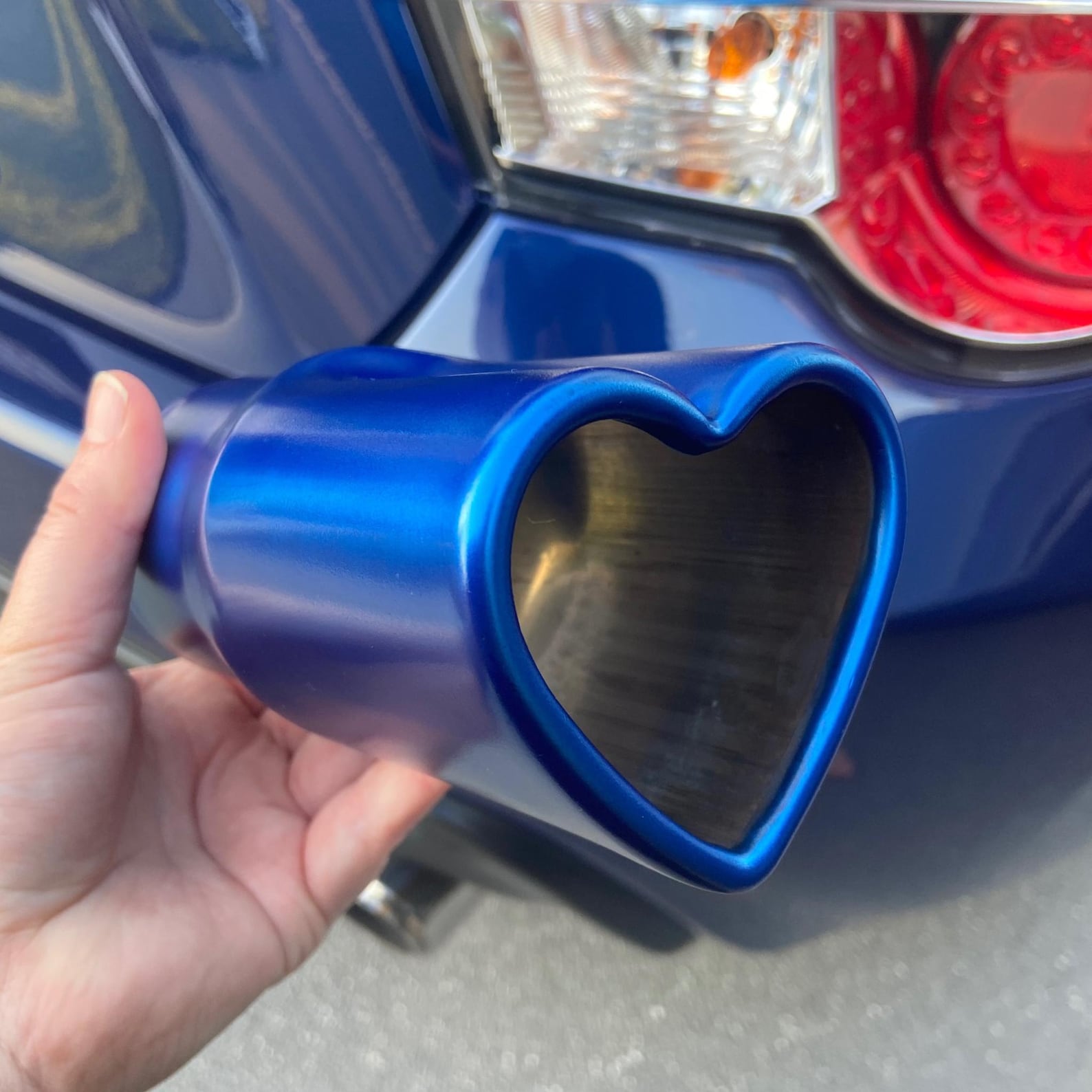 Metallic Blue Heart Exhaust Tip – Weld-On Stainless Steel - Etsy México