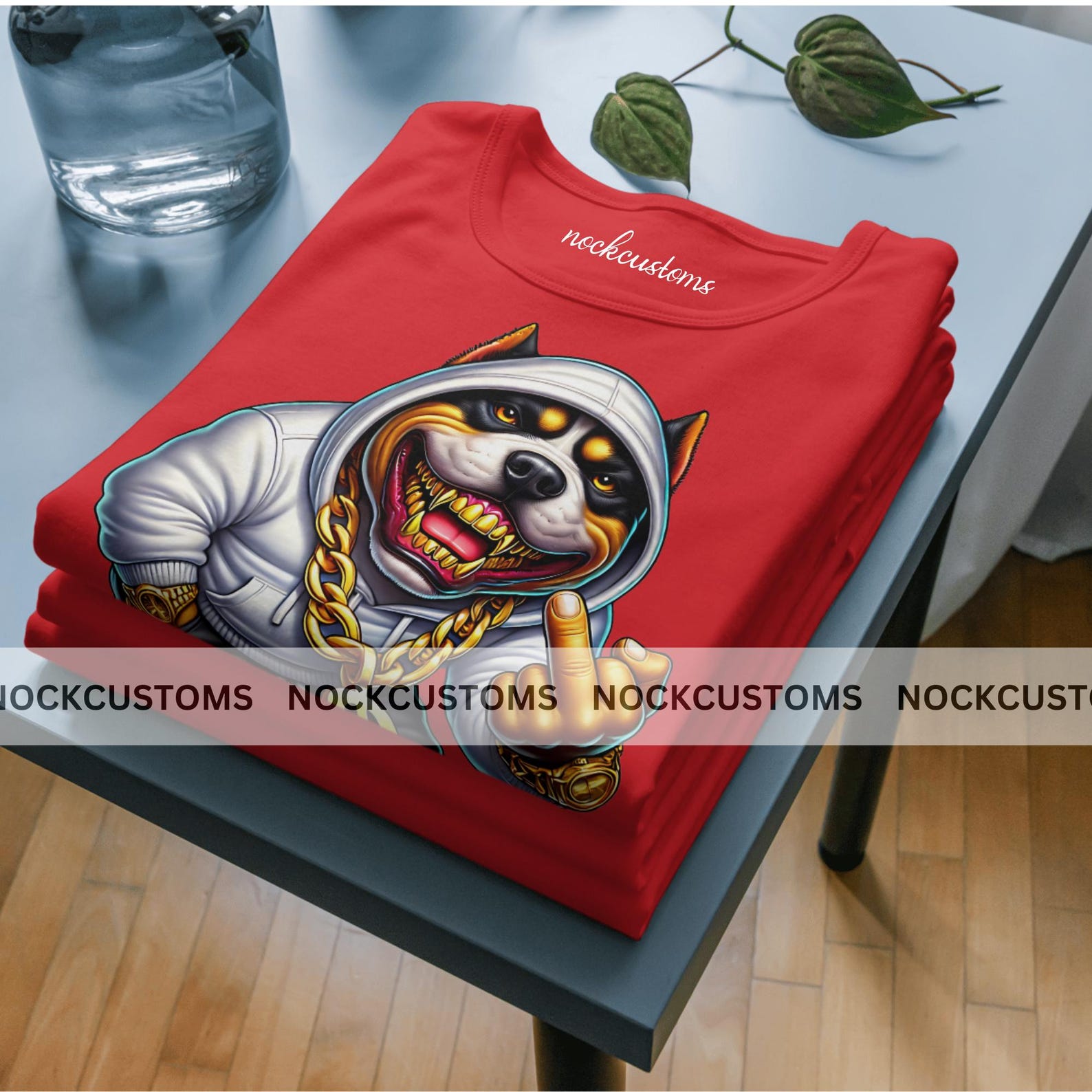 Urban Streetwear Bully T-shirt Design - Hustler Bulldog With Gold ...