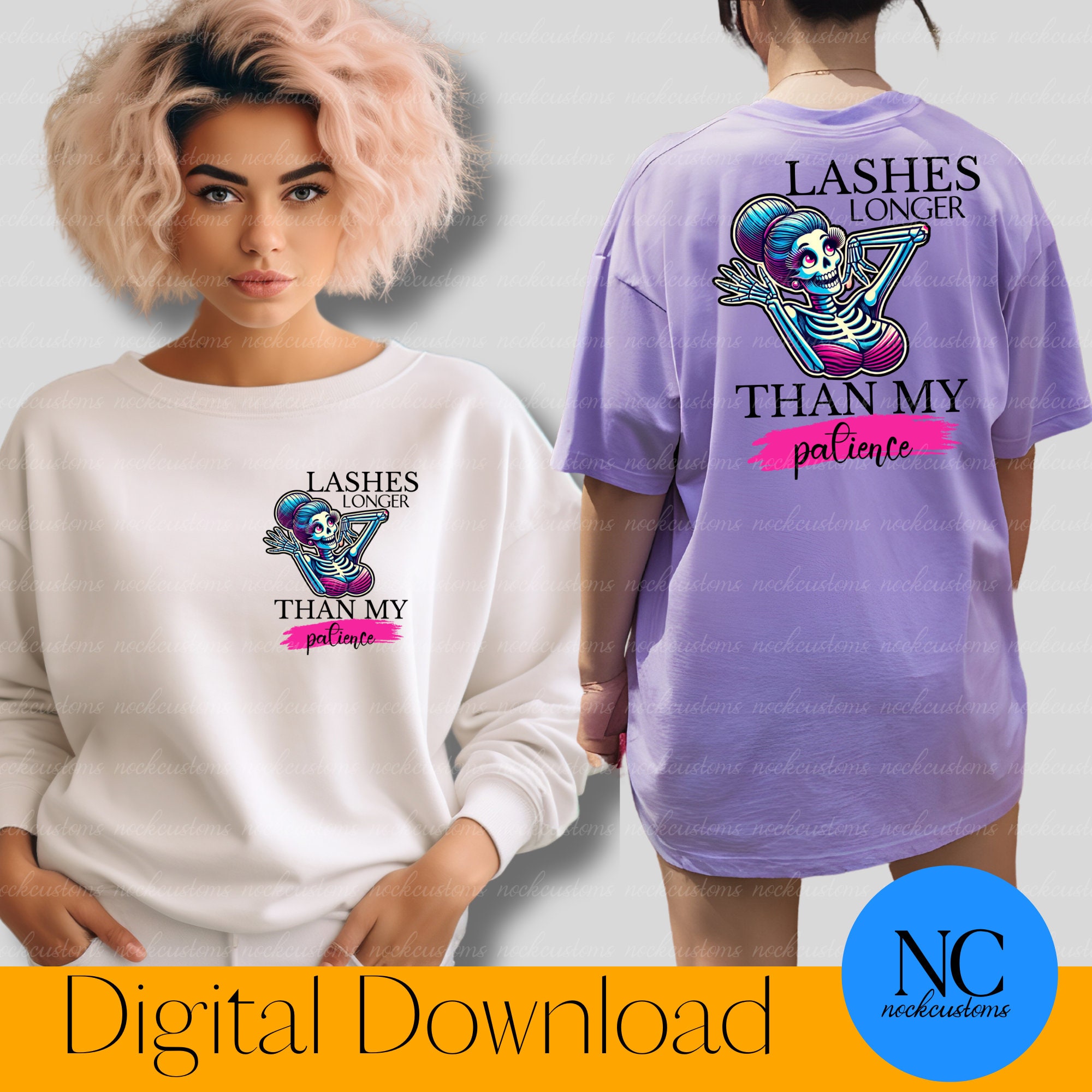Snarky Skeleton Lashes PNG: Retro Sarcasm Design (digital Download) - Etsy
