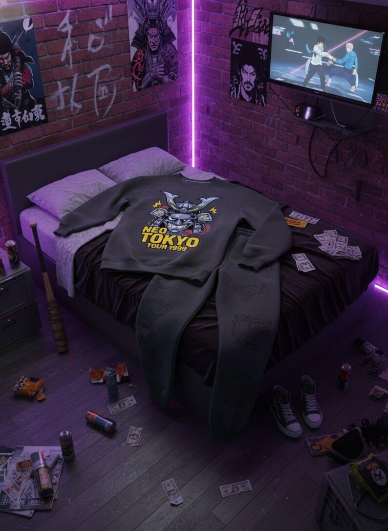 Neo Tokyo Samurai PNG | Cyberpunk Anime Streetwear Design (digital ...