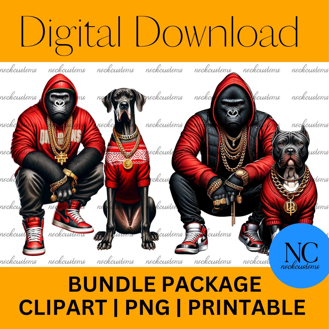 Urban Chic Animal Bundle - 10 Digital Prints, Street Style Dogs and ...
