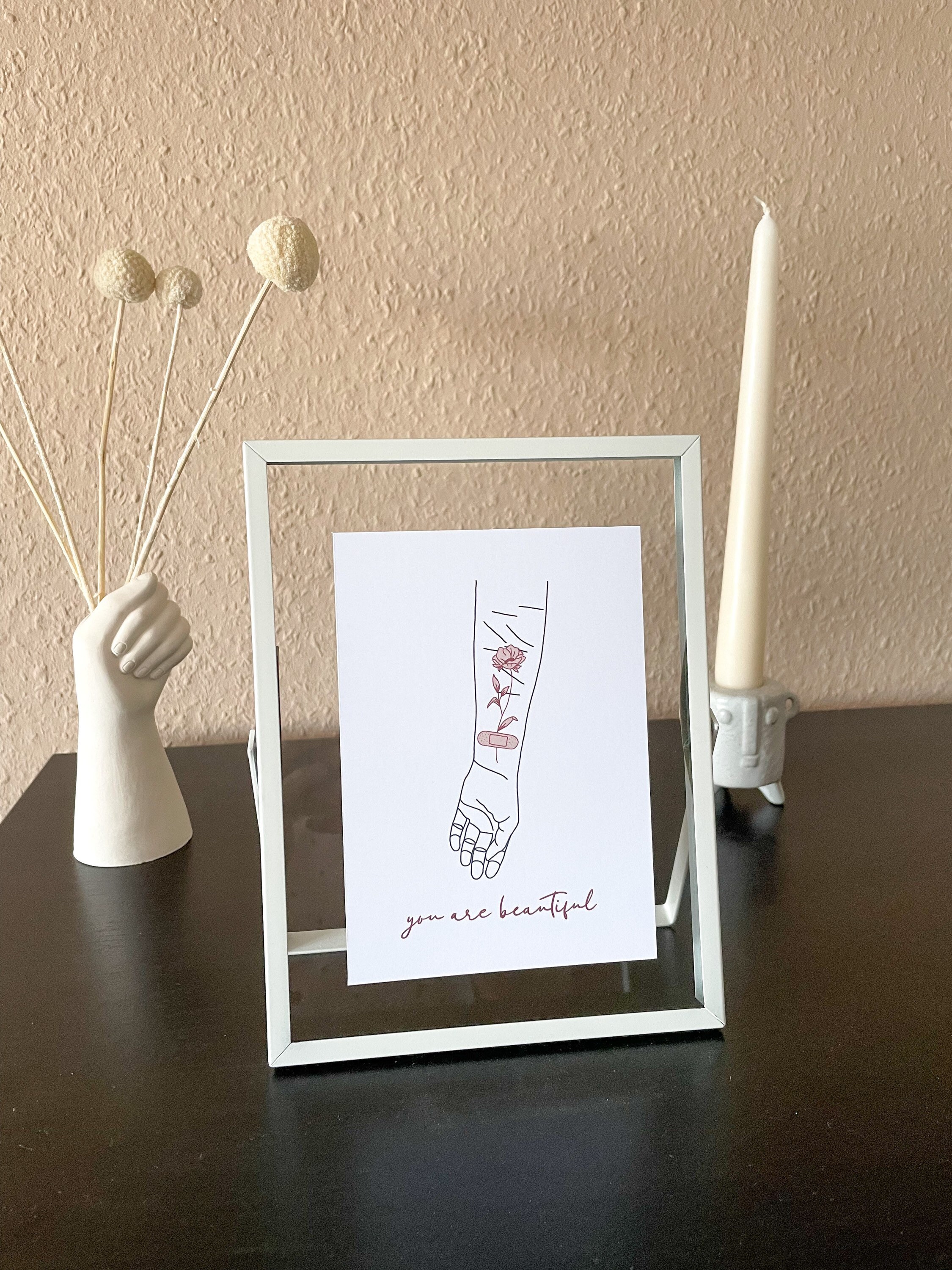 You Are Beautiful | A5, A4 | Wall Art | Poster | Mental Health | Self ...