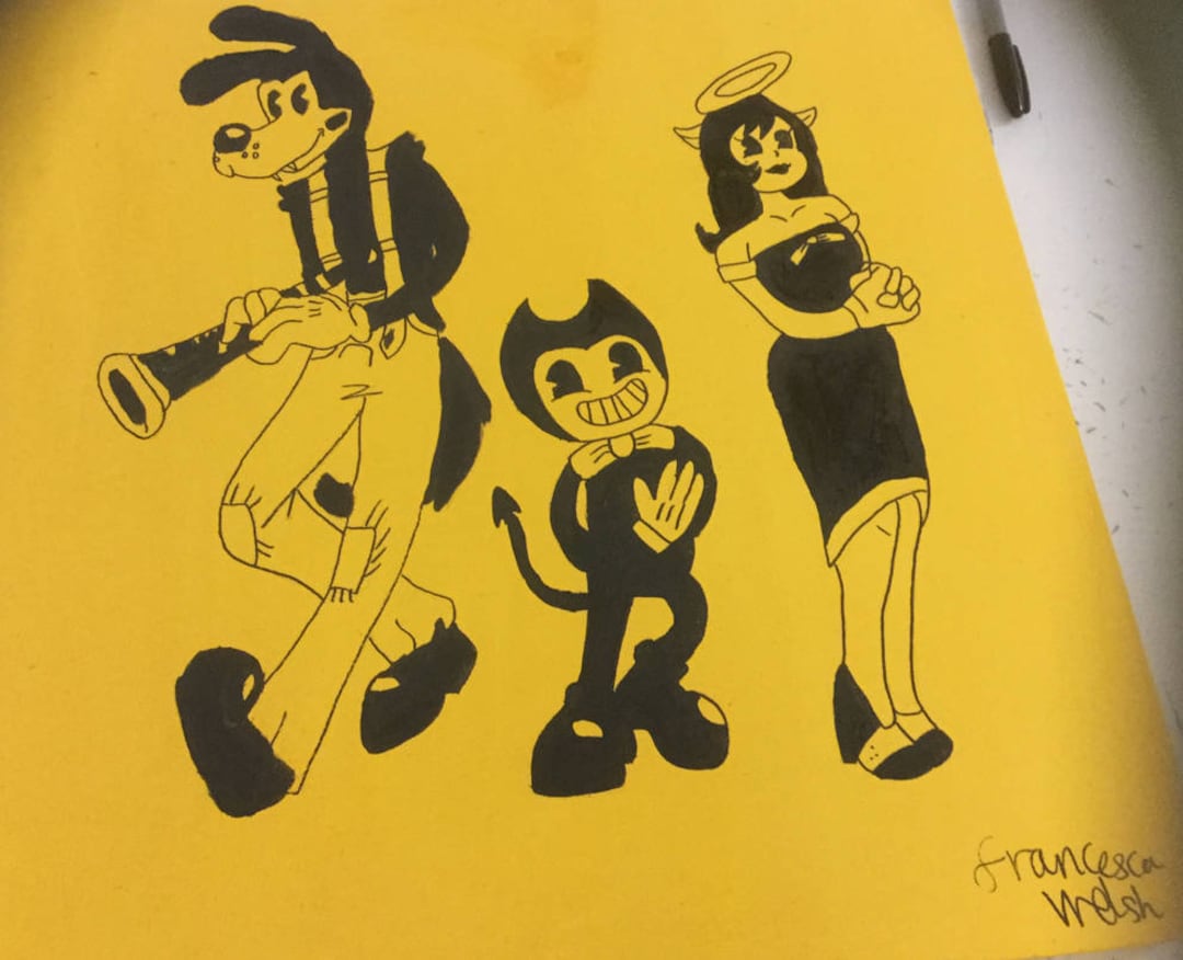 Bendy Boris and Alice Canvas - Etsy