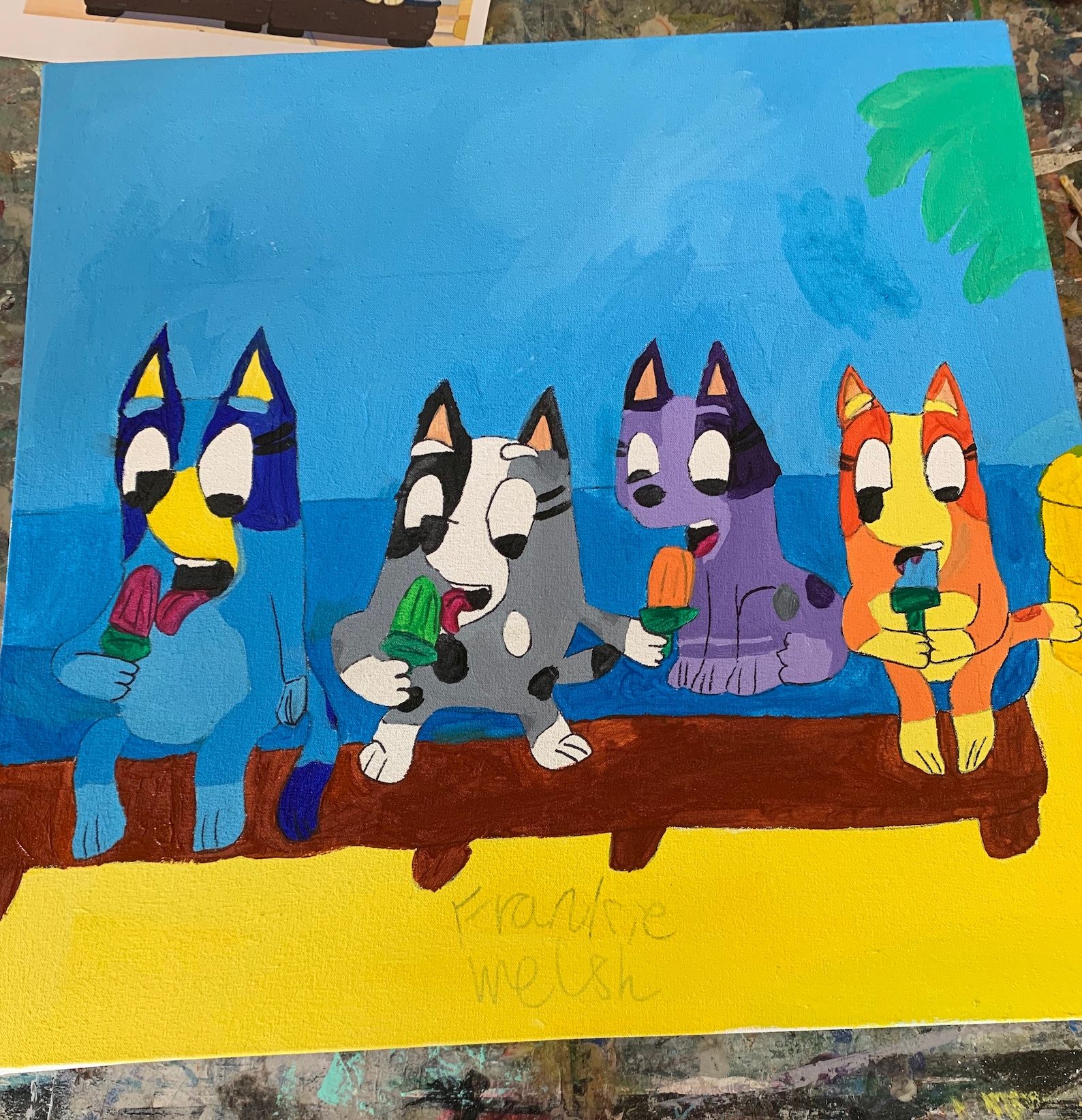 Bluey Muffin Socks and Bingo Canvas - Etsy