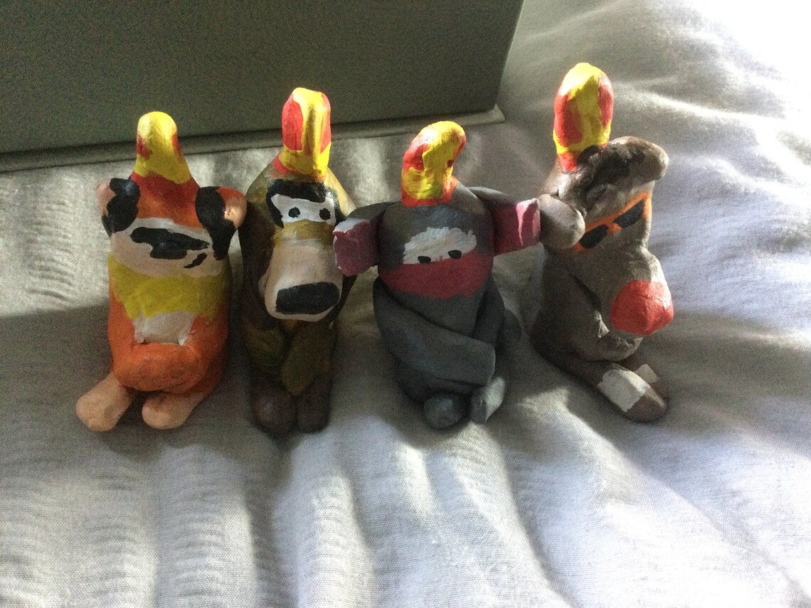 Banana Splits Pottery Figures - Etsy