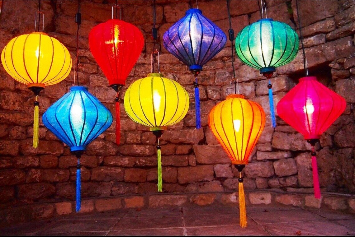 Silk Lantern Home Décor Lantern Moon Festival Lantern | Etsy