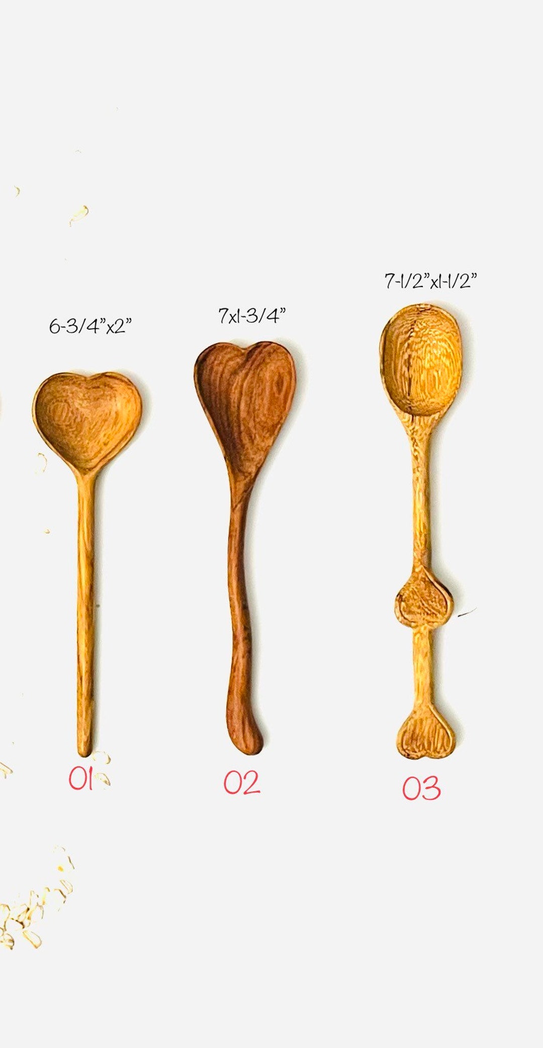 Heart Wooden Spoon, Organic Love Kitchen Utensil, Natural Timber ...