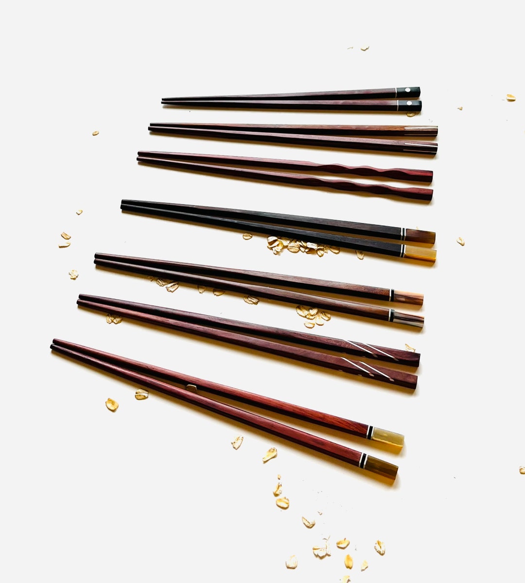 Set of 7 Pairs Chopsticks, Japanese Style Chopsticks, Wooden Chopsticks ...