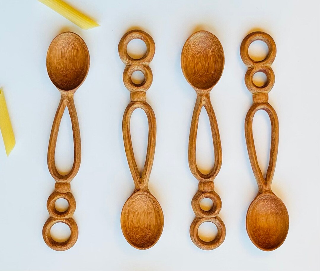 Natural Handcrafted Wooden Spoons, Handmade Designed Wooden Spoon ...