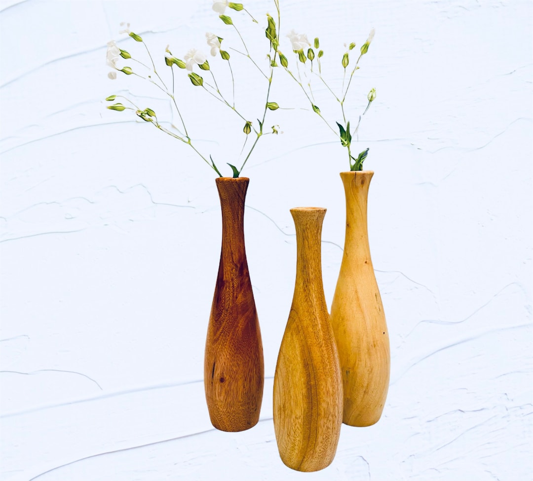 Wooden Vase Vase Decor Handcrafted Wooden Vase Vases Home - Etsy