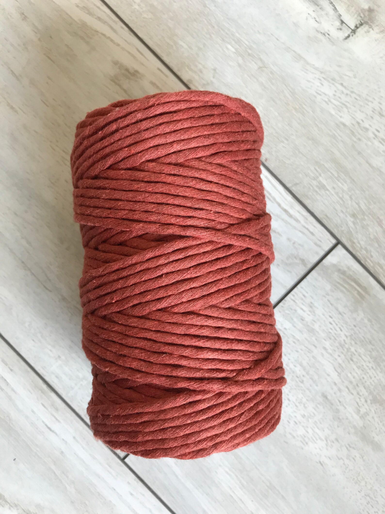 5mm Terracotta cotton cord 5mm cord macrame cord single | Etsy