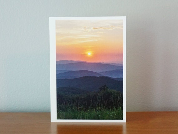 Max Patch Sunset Vertical Card Blank Notecard Envelope | Etsy