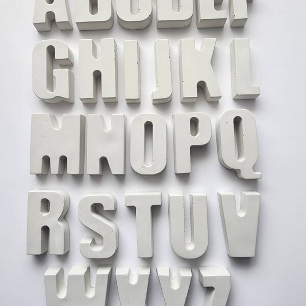 Concrete Alphabet Letters - Etsy