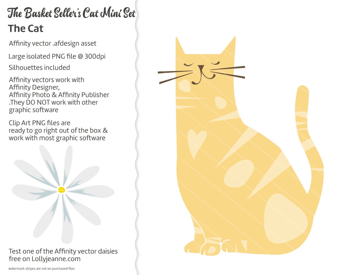Cat Affinity Designer Vector and PNG Assets - Etsy