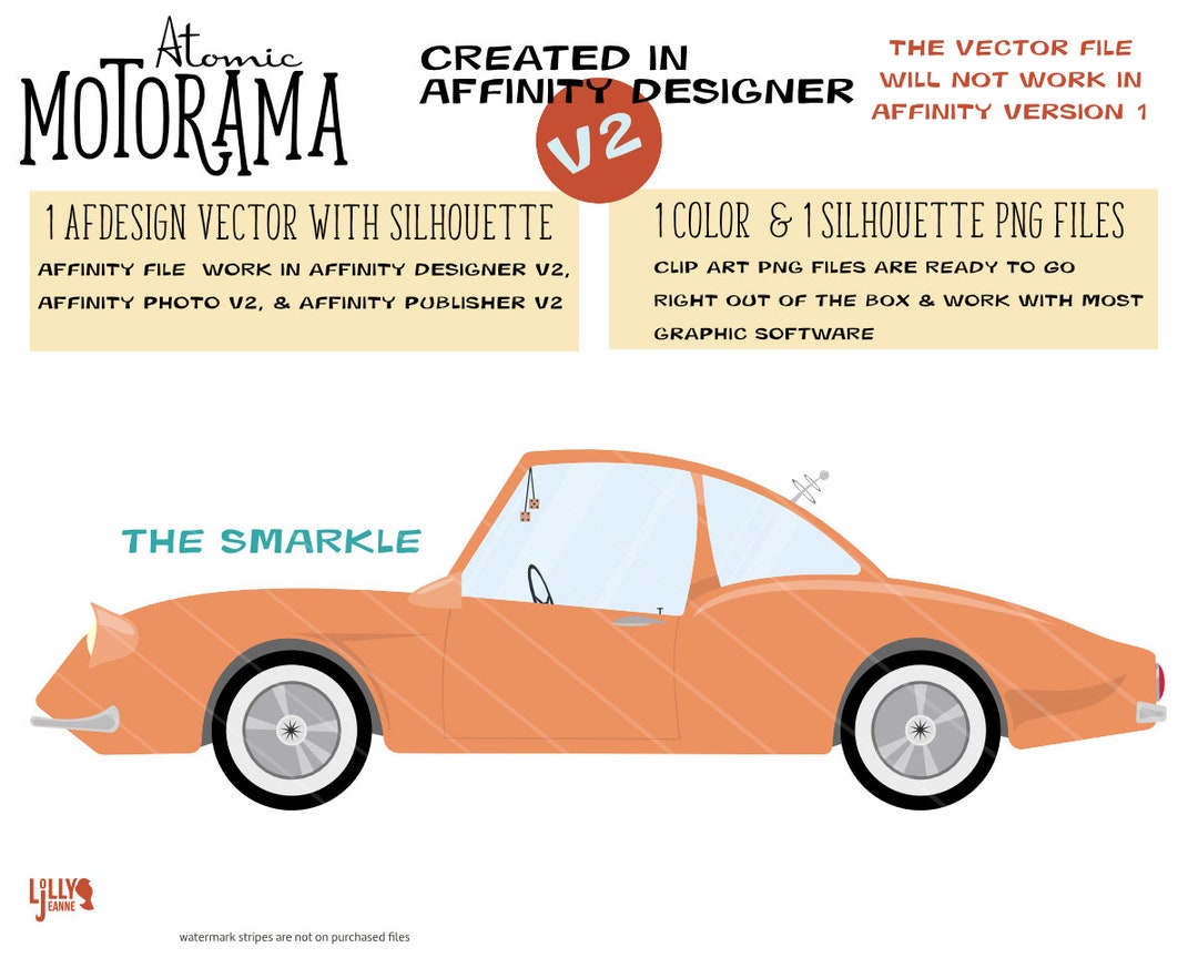Atomic Motorama Smarkle Affinity Designer Version 2 Vector and PNG Car ...