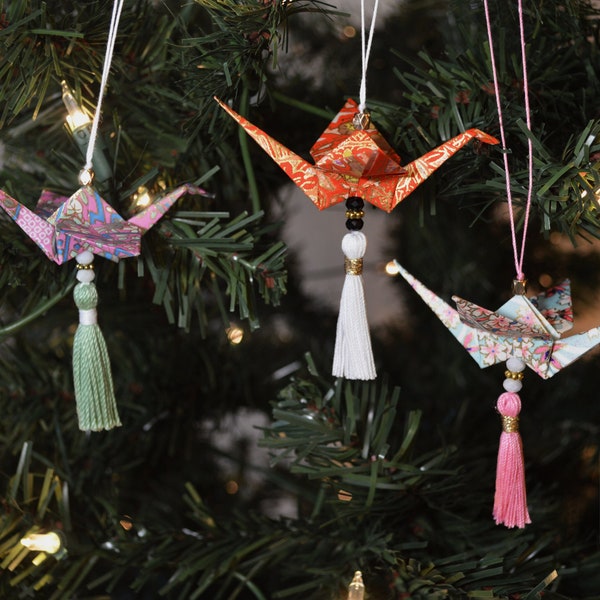 Paper Crane Ornament - Etsy