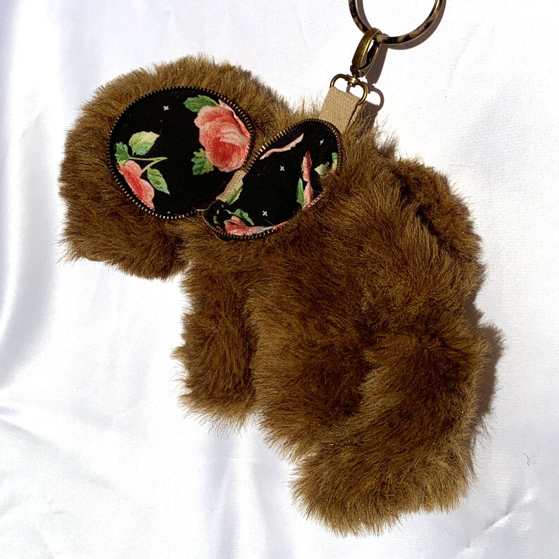 Upcycled Stuffed Animal, Pouch, Keychain, Cute, Kitsch Plush, Kawaii ...