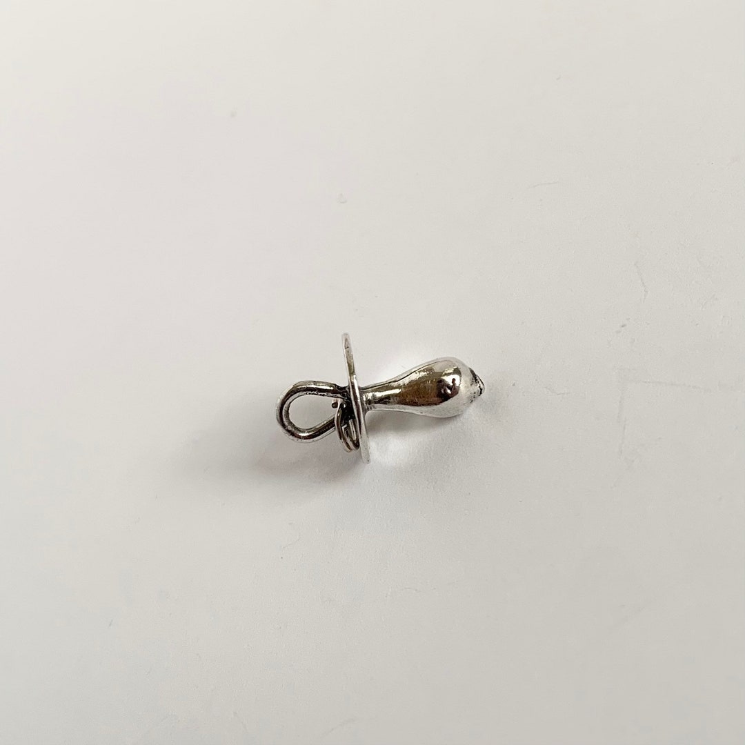 Pacifier Sterling Silver 3D Charm .925 Baby Charm - Etsy