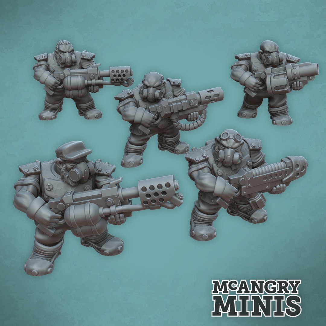 Dwarven Guard: Special Weapons Team (5 Miniatures) - Etsy