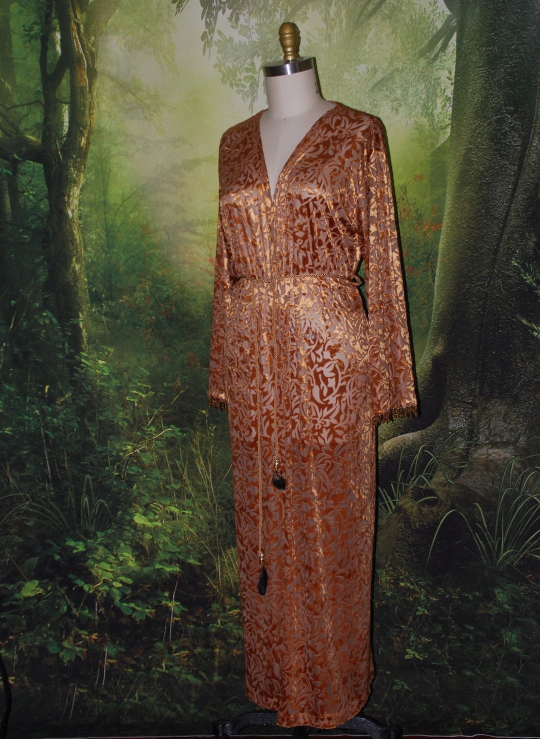 Ceremonial Goddess Robe of Burnout See-through Velvet - Etsy