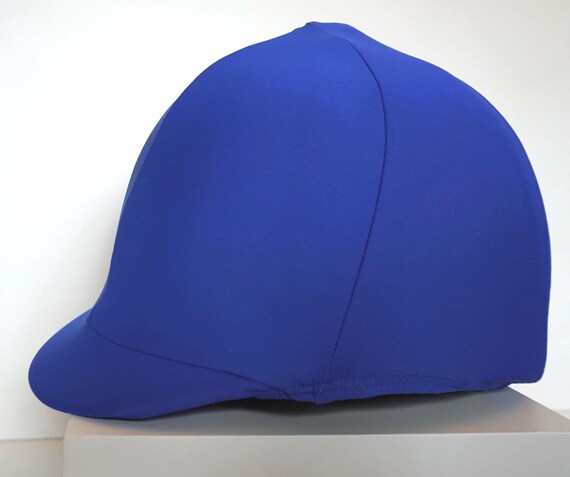 Horse Show Equestrian Riding Helmet Cover - Red & Royal Blue Two-Tone ...