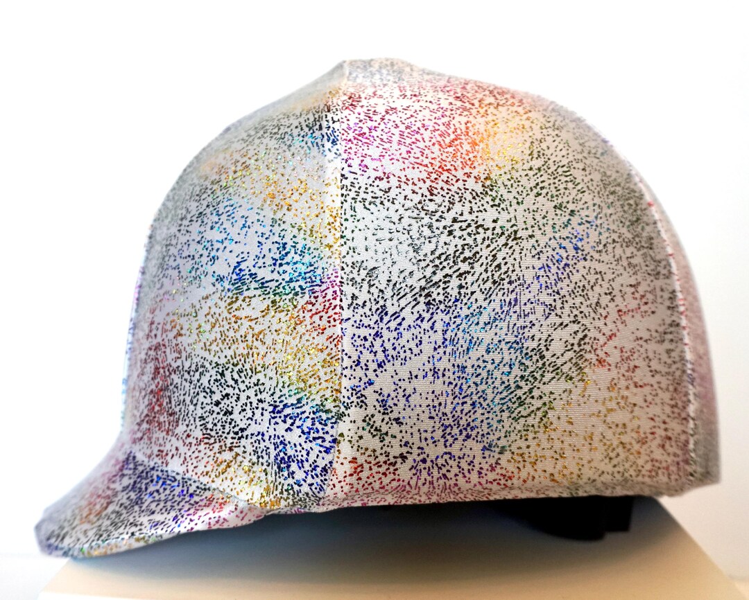 Sparkle Horse Riding Helmet Cover, Equestrian Lycra - Etsy