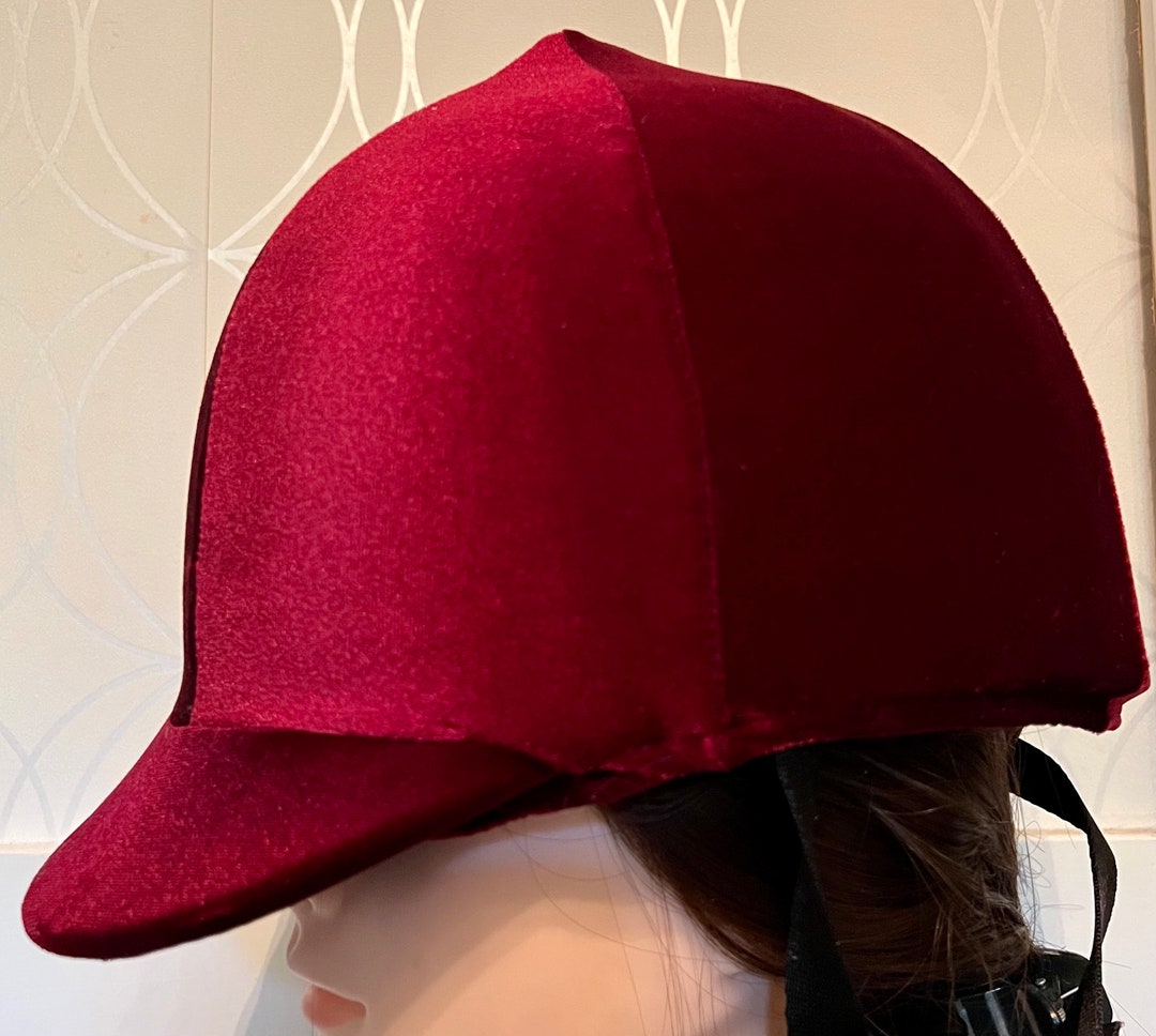Red/merlot Velvet / HORSE RIDING Equestrian HELMET or Hat Cover - Etsy