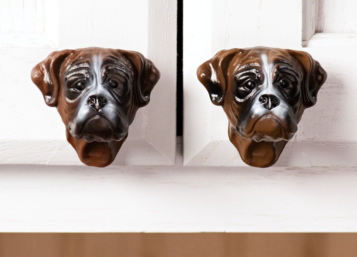 Boxer Dog Cabinet Knob - 3D Printed and Hand Painted - Mounting Hardware Included - Etsy