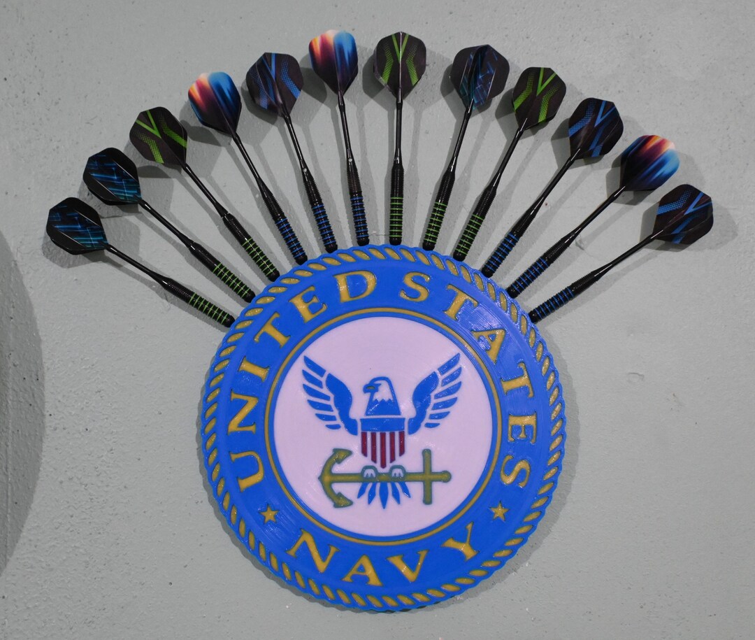 US Navy Dart Holder - 3D Printed, Holds 4 Sets of Darts - Unique and ...