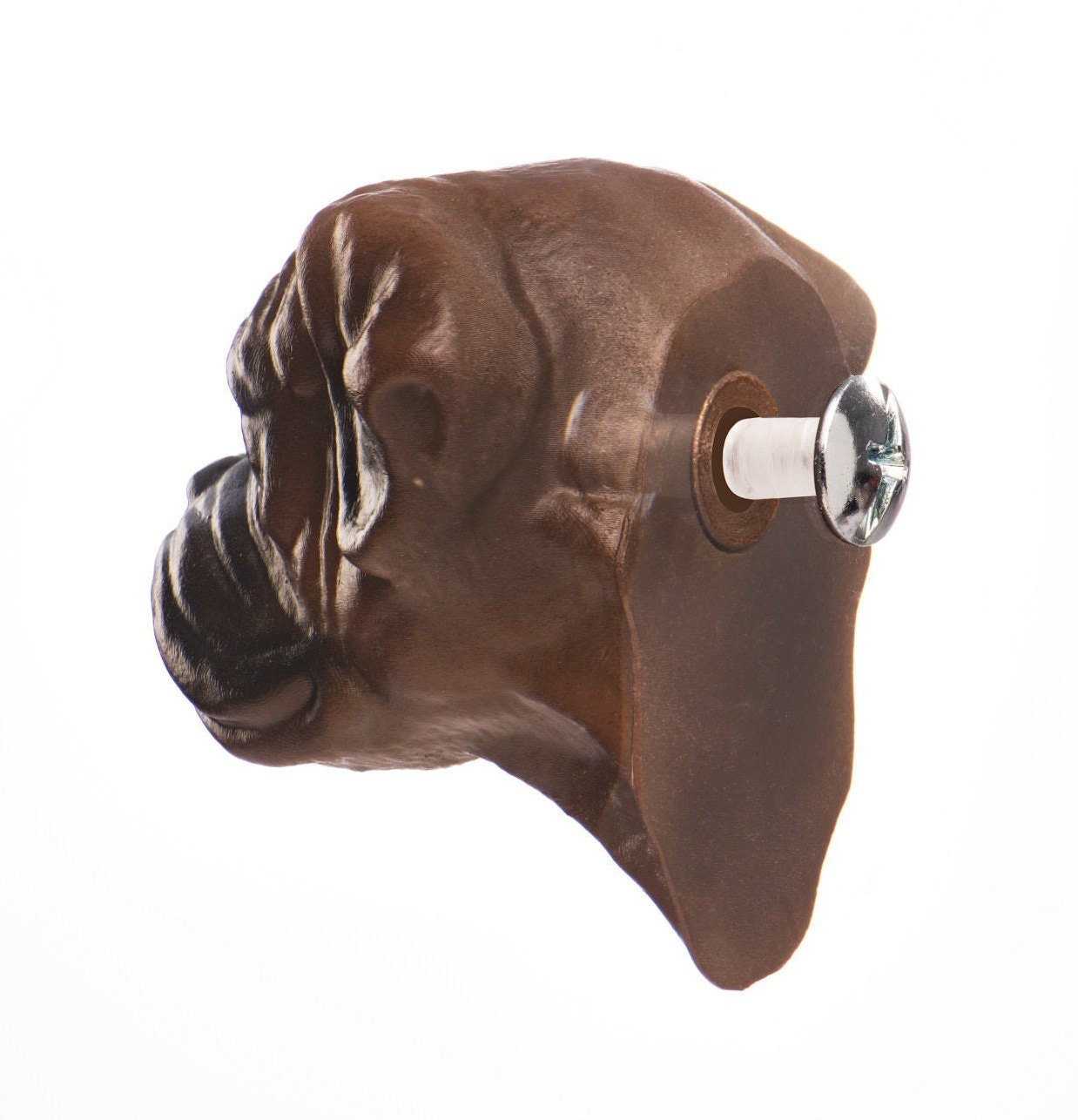 Boxer Dog Cabinet Knob - 3D Printed and Hand Painted - Mounting Hardware Included - Etsy