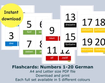 Numbers 1 to 20 | Etsy