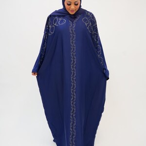Classic Luxury Farasha Abaya With Embellished Detailing - Etsy