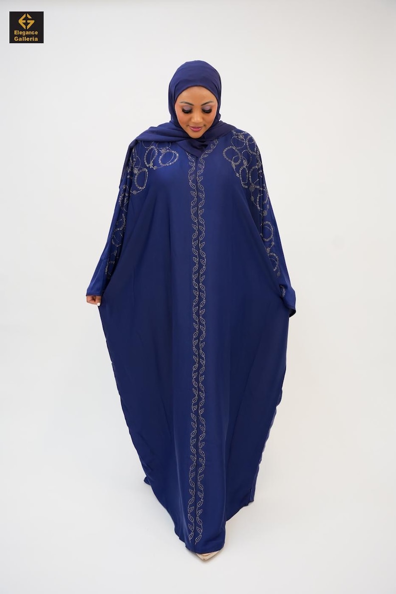 Classic Luxury Farasha Abaya With Embellished Detailing - Etsy