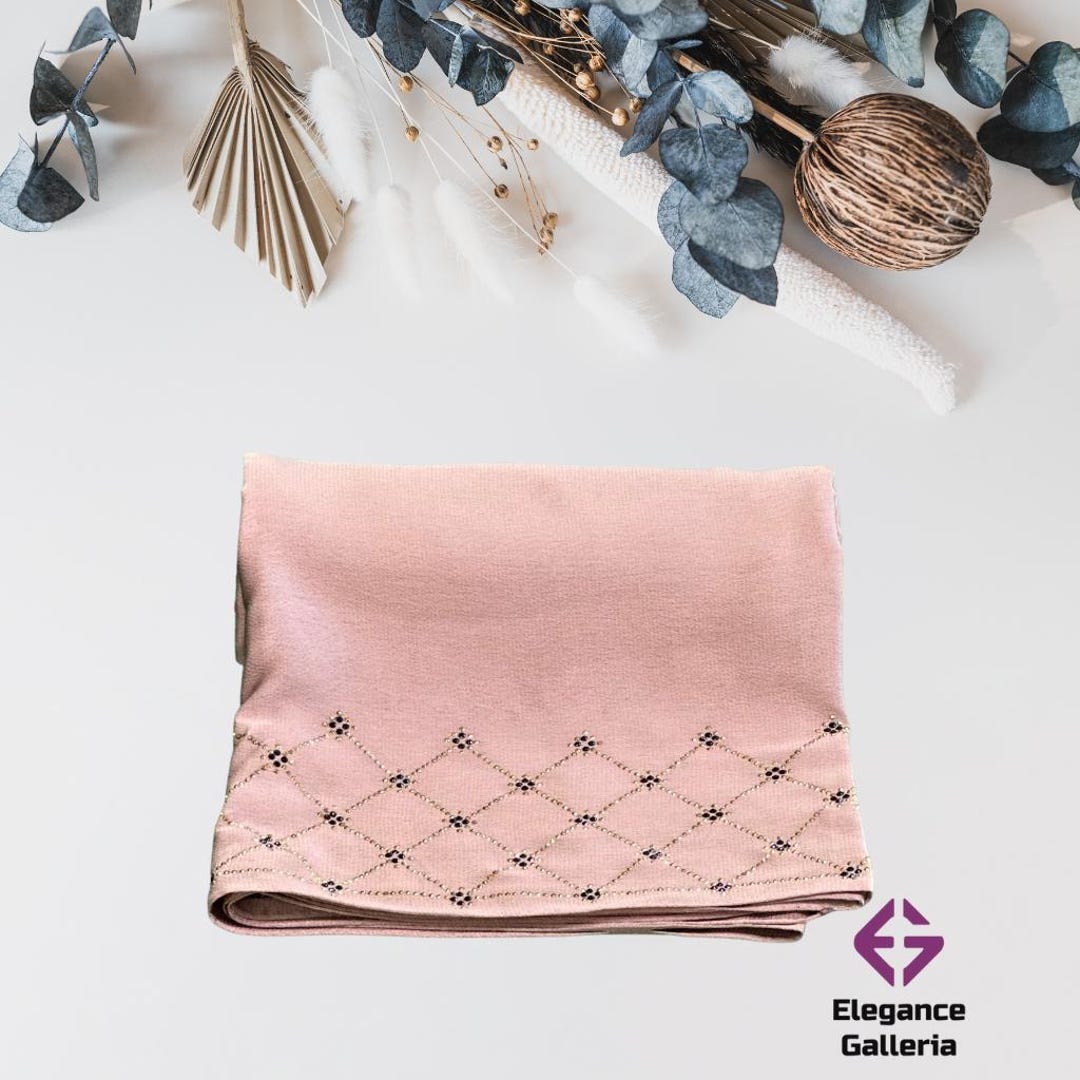 Satin Stone Work Hijab, Satin Hijabs, Luxury Hijab, Embellished Stone ...