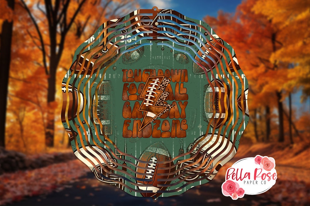 Football Wind Spinner DIGITAL Design for Sublimation 10" X 10" Wind ...