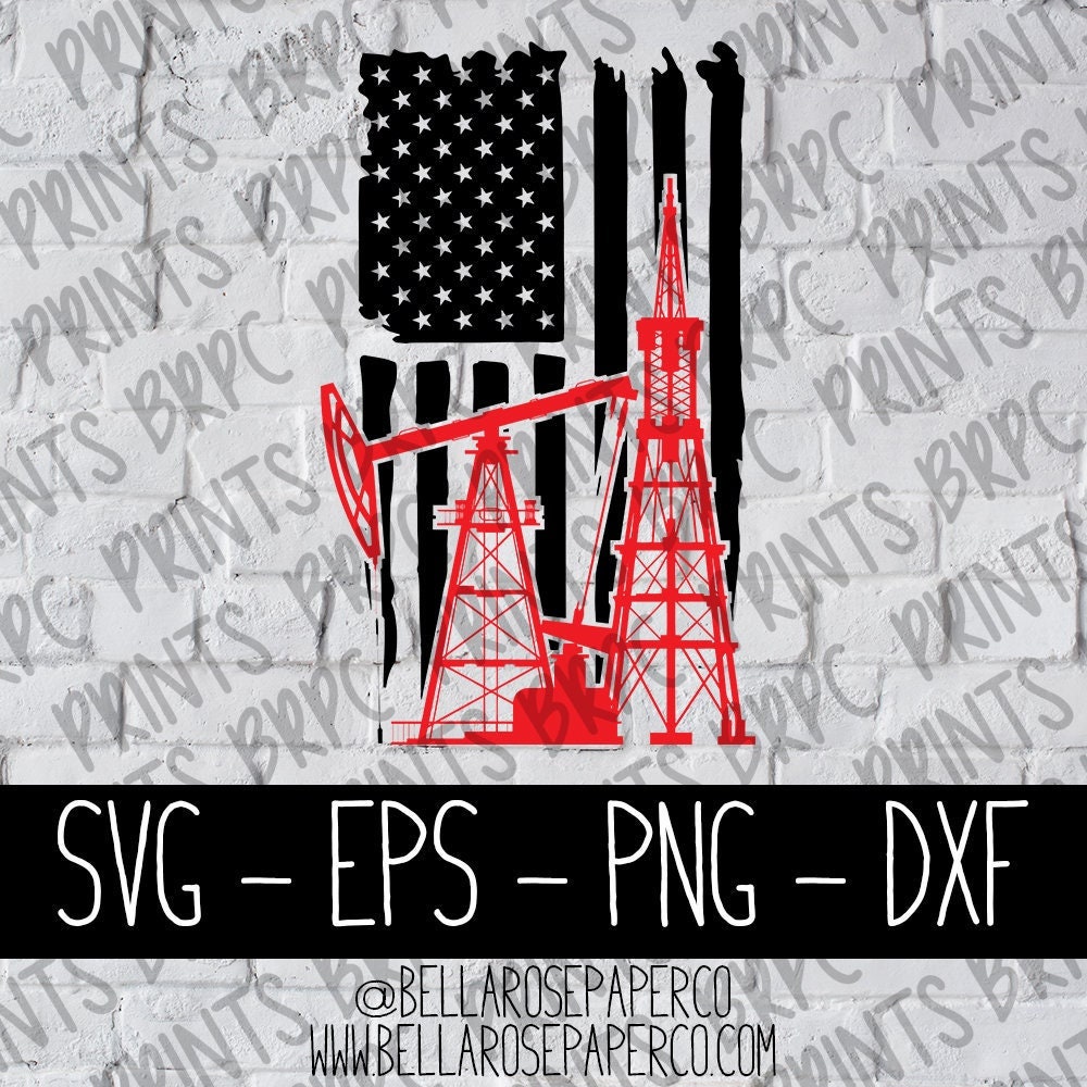 Oilfield Flag SVG Svg Eps Dxf Png SVG Bundle for - Etsy
