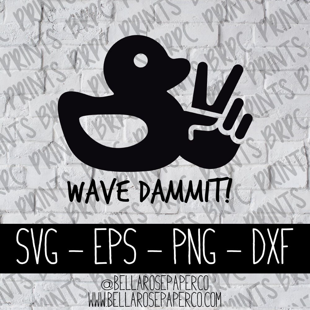 Wave Dammit SVG svg eps dxf png SVG Bundle for Silhouette - Etsy España