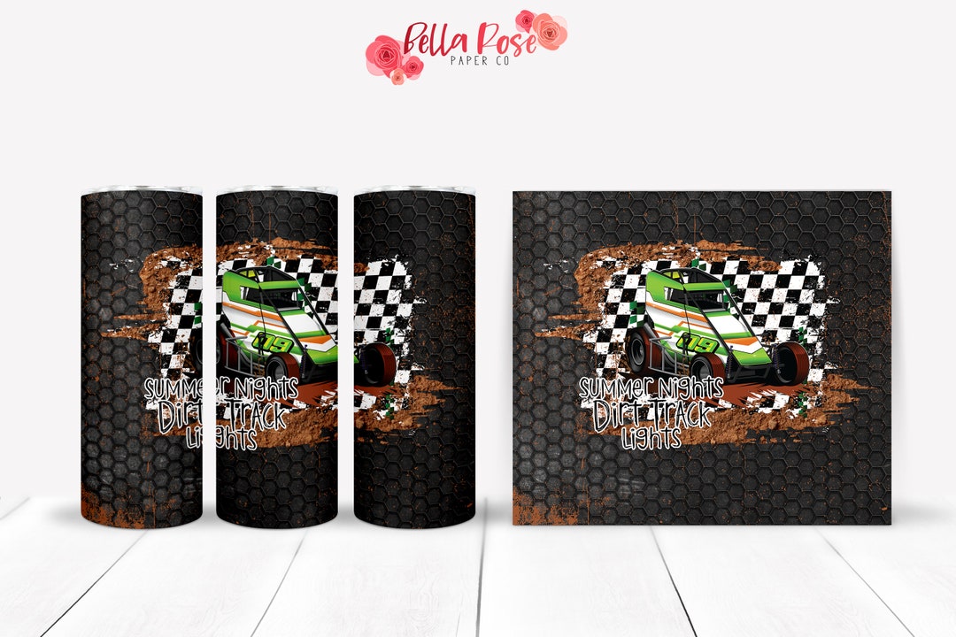 Sprint Car Dirt Track Racing 20oz Skinny Tumbler Digital Design for ...