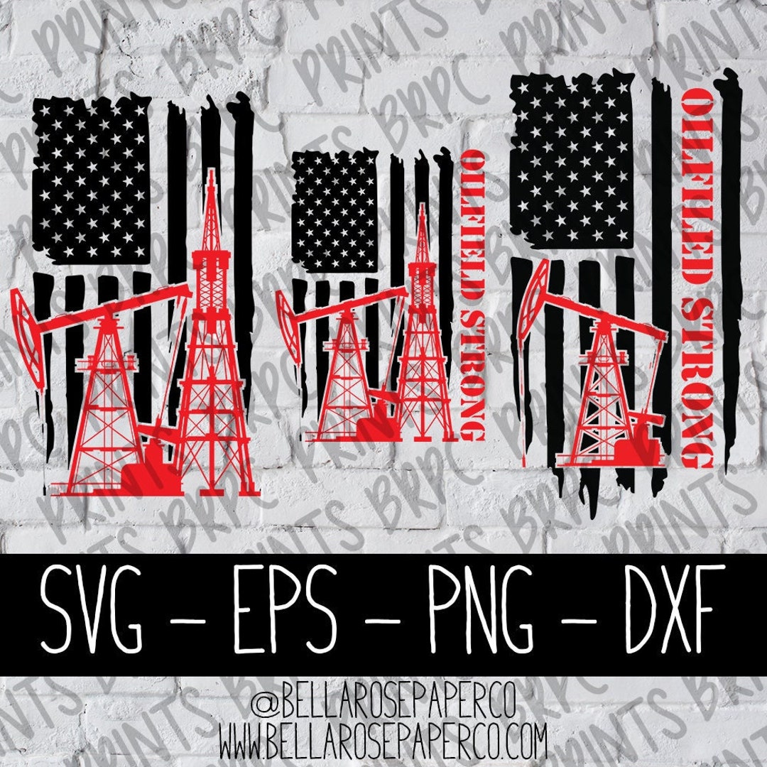 Oilfield Flags SVG, Svg Eps Dxf Png, SVG Bundle, for Silhouette, for ...