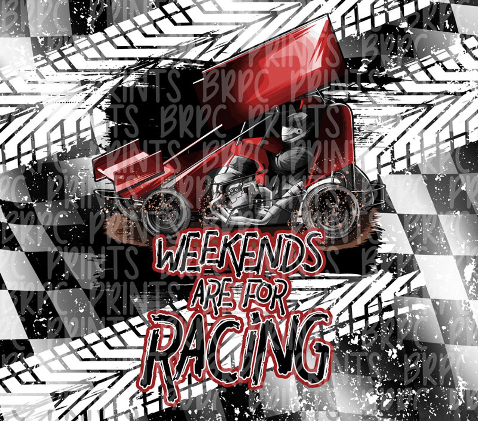 Sprint Car Dirt Track Racing 20oz Skinny Tumbler Digital Design for ...