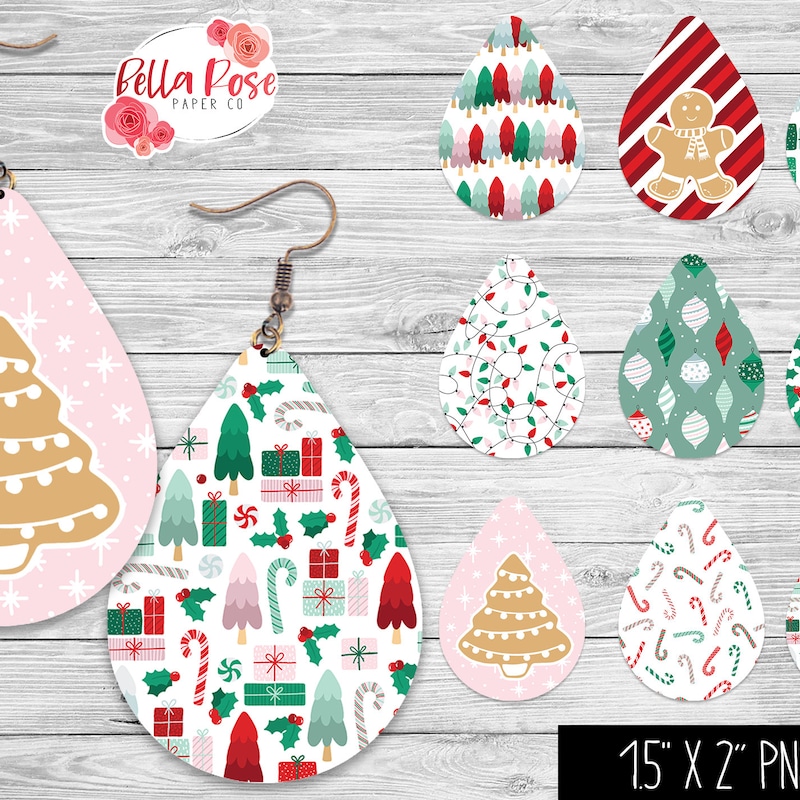 Red Rose Earrings Set - Etsy