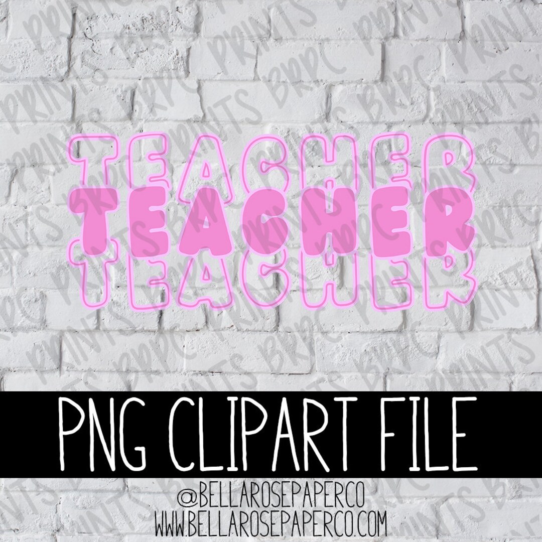 Teacher Trendy PNG Clipart Digital Design for Sublimation - Etsy
