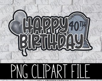 Over the Hill Birthday Clipart - Etsy
