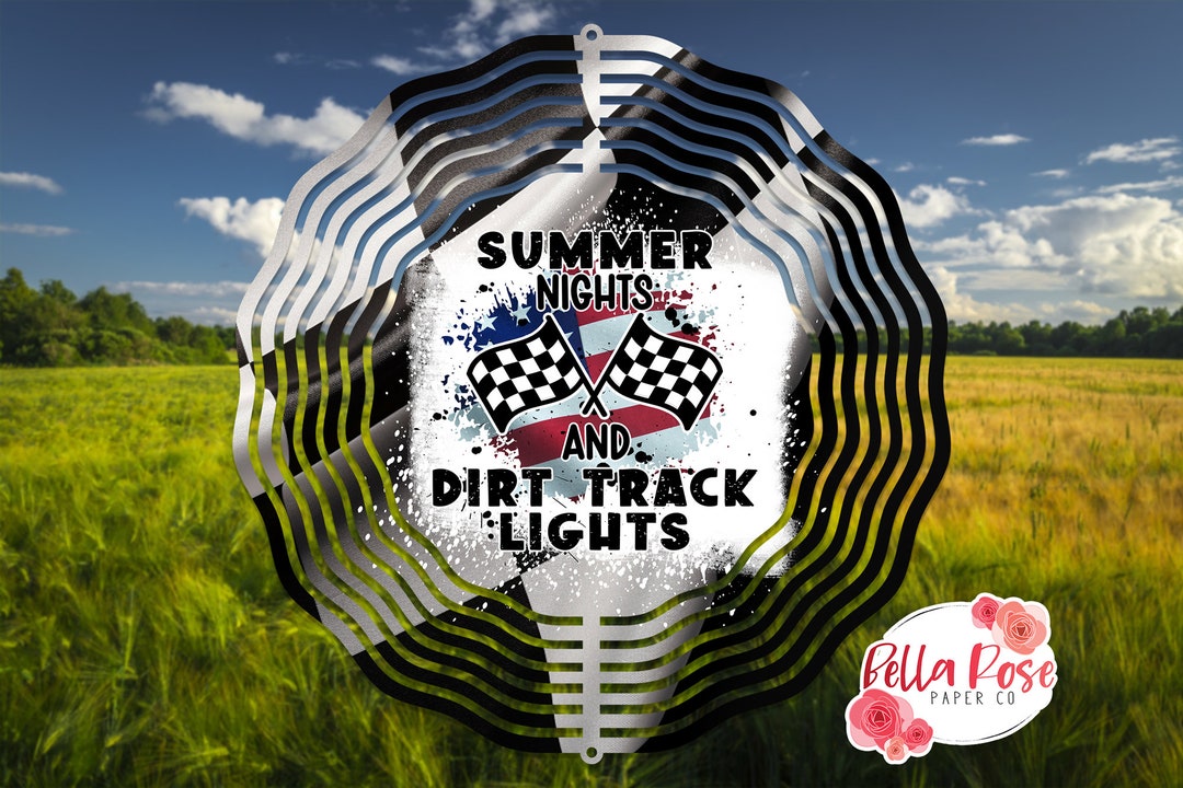 Dirt Track Racing Wind Spinner DIGITAL Design for Sublimation 10" X 10 ...